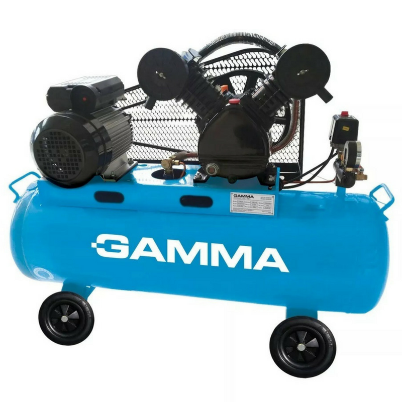 Compresor 100L Gamma G2803 Bicilíndrico 3hp Baja/Baja