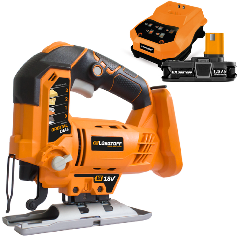 Sierra Caladora Orbital Lusqtoff 18v + Cargador y Batería