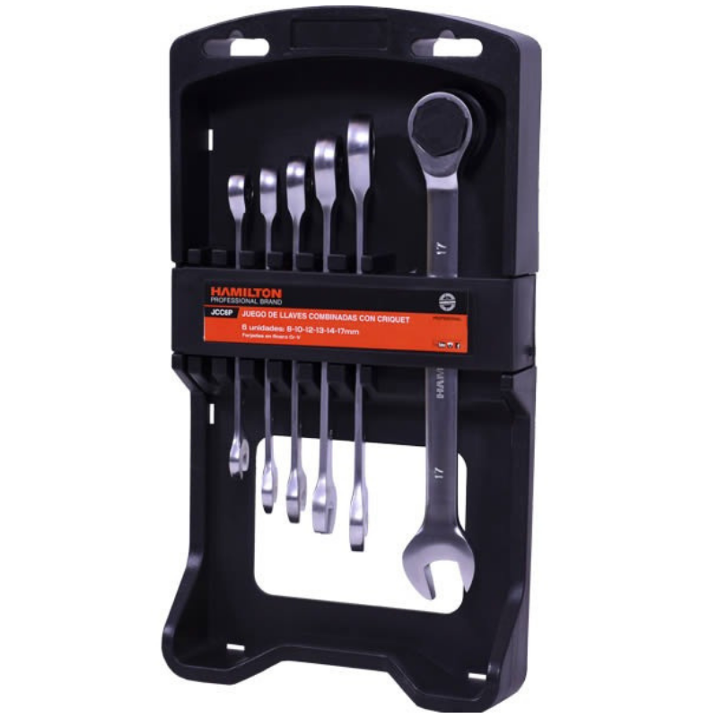 JGO. LLAVES COMBINADAS C/CRIQUE X 6 PIEZAS HAMILTON